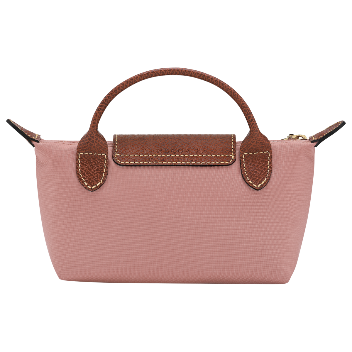 Buy Longchamp Le Pliage Original Pouch with handle Pink Tea in Saudi Arabia