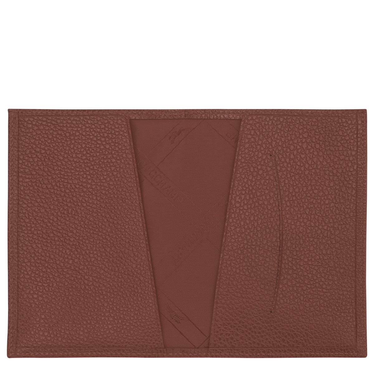 Buy Longchamp Le Foulonné Passport cover Coffee in Saudi Arabia